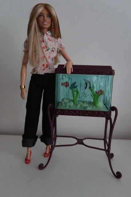 BARBIE DREAM HOUSE Fashion Fever Furniture Lounge Bedroom Fish Tank No ...