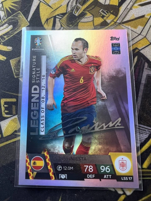 TOPPS UEFA EURO 2024 Match Attax Andres Iniesta Legend Signature Style ...