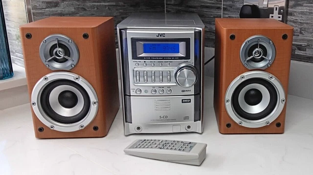 JVC MICRO COMPONENT Stereo System 5 CD Changer + Radio UX-S59 Silver ...