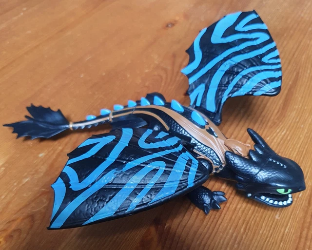 HOW TO TRAIN Your Dragon Toothless Figure With Blue Stripes(Pre-owned ...