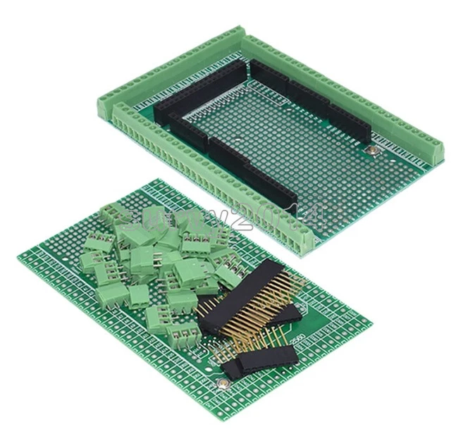 MEGA2560 DOUBLE-SIDE PCB Prototype Screw Terminal Block Shield Board ...