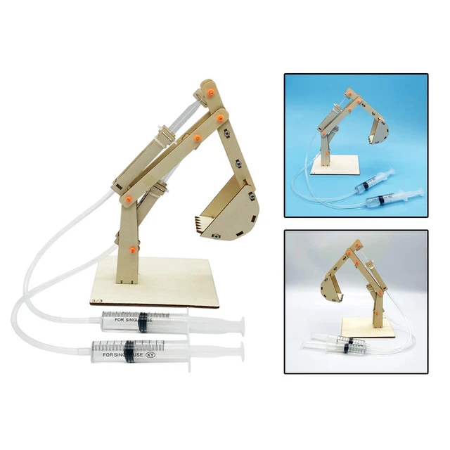 HYDRAULIC EXCAVATOR KIT DIY Science Experiment for Students Beginners ...