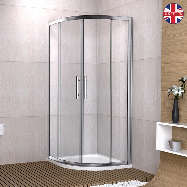 WALK IN CORNER Cubicle Quadrant Shower Enclosure Offset 1200 x 900 RH ...