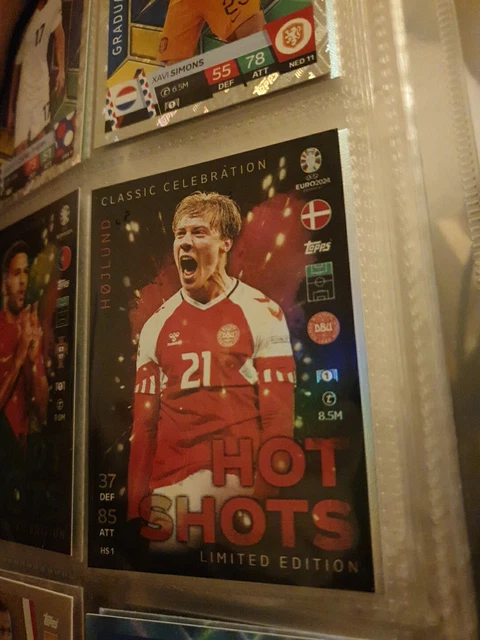 CARTA COLLEZIONABILE MATCH Attax UEFA Euro 2024 Rasmus Hojlund Hot ...