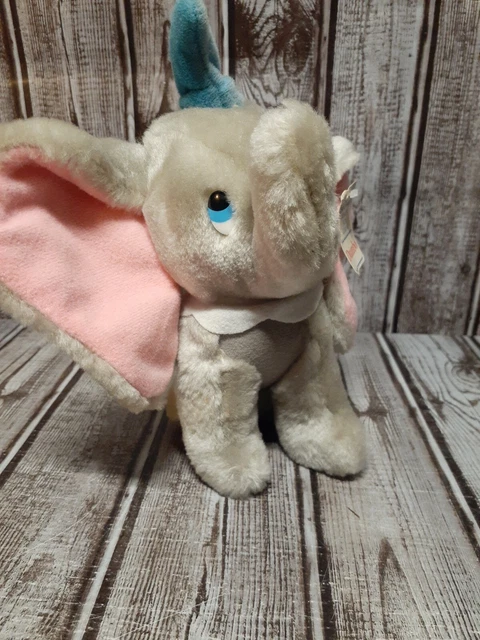DISNEY DUMBO PLUSH 7" Stuffed Animal 1985 Vintage Walt Disney Flying ...