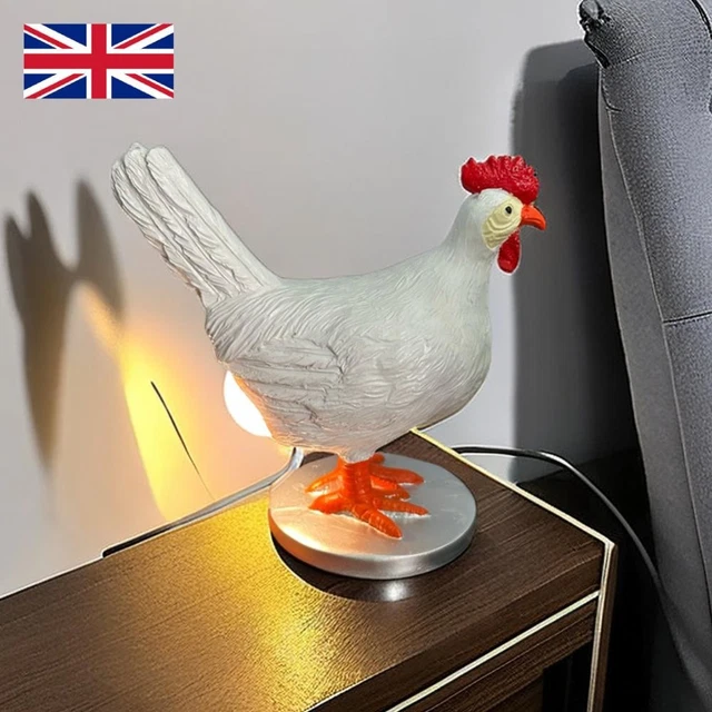 LED HEN LAYING Egg Statue USB Charging Chicken Egg Lamp Realistic for ...