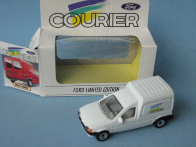 MATCHBOX FORD COURIER Delivery Van White Boxed Toy Model Car 75mm ...