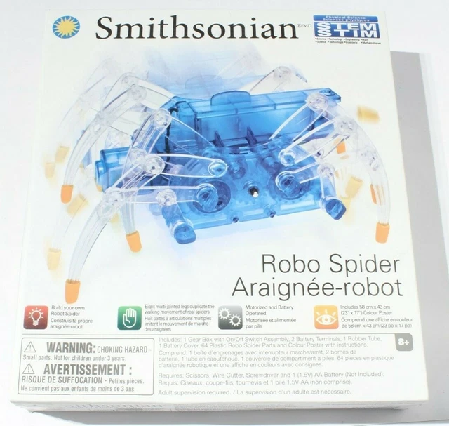 SMITHSONIAN ROBO SPIDER Motorized Robot Building Kit - STEM Educational ...
