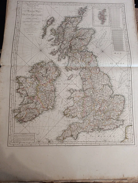 ANCIENNE CARTE GÉOGRAPHIQUE Grande-Bretagne Et Irlande Paris 1803 EUR ...