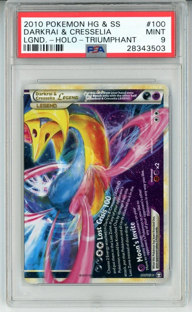POKEMON TRIUMPHANT DARKRAI & Cresselia #100 Légende Bas PSA 9 Mint #28343503 EUR 190,57 ...