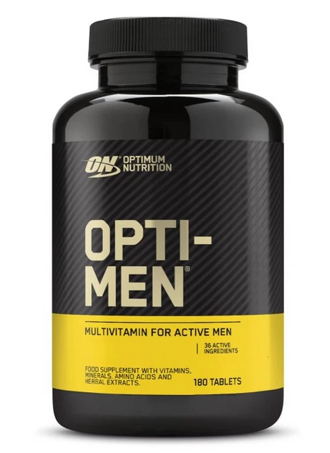OPTIMUM NUTRITION OPTI-MEN 180 Tablets 265G Multivitamins +Bonus (124. ...
