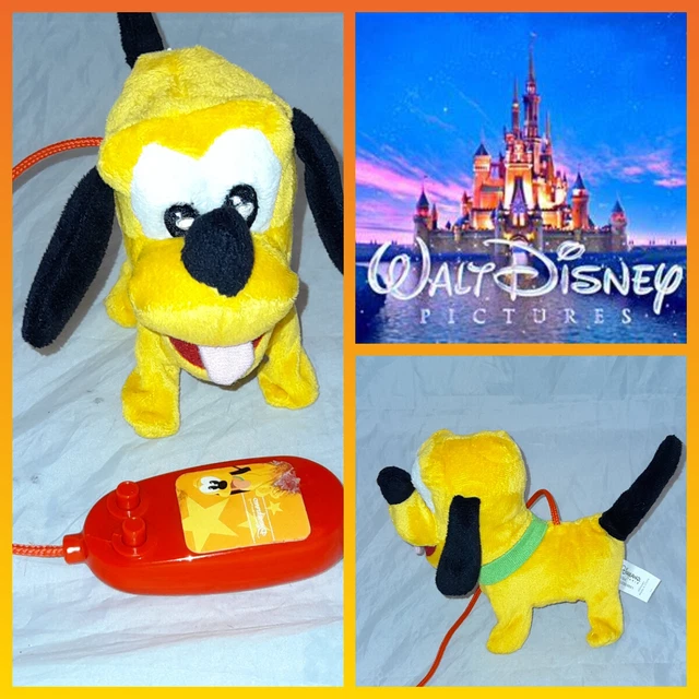 RARE DISNEYLAND PARIS Pluto Barking Walking Soft Toy Dog Plush Gift T12 ...