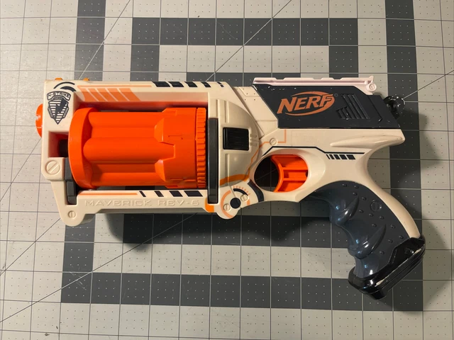 NERF N-STRIKE ELITE Whiteout Series Rev-6 Maverick Revolver *Faded* (K ...