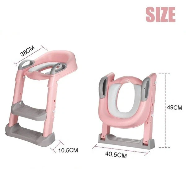 POTTY TRAINING TOILET With Soft Seat and Step Stool Ladder For Toddlers ...
