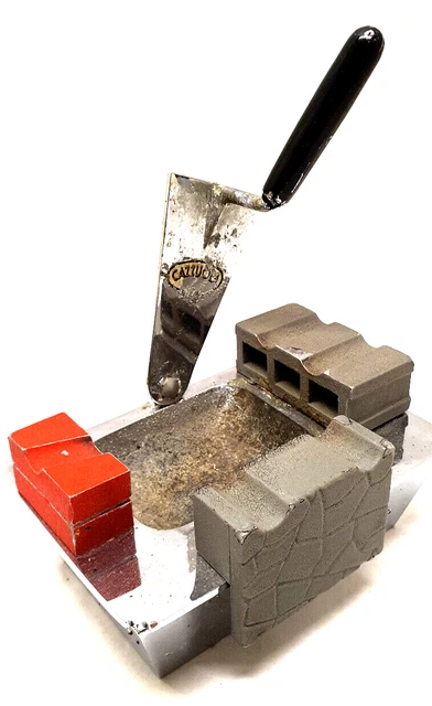 RARE ANTIQUE ASHTRAY Advertising Cazzuola Trowel Masonic Agglo Building ...