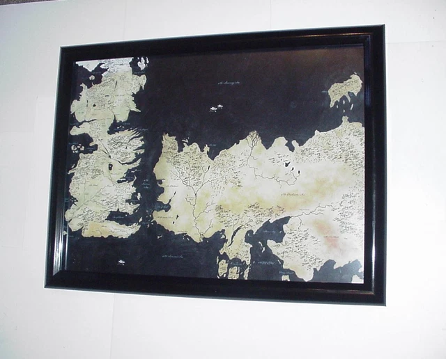 GAME OF THRONES Poster #24 FRAMED Map of Westeros $79.99 - PicClick