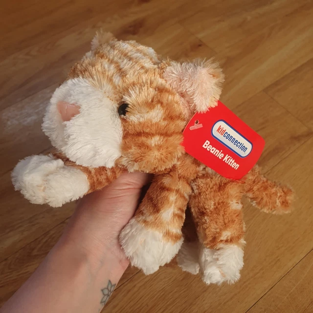 KID CONNECTION ASDA Beanie Kitten Ginger White Cat Soft Toy Plush 9 ...