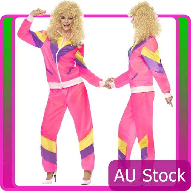 WOMENS 80S HEIGHT Of Fashion Pink Shell Suit Tracksuit 1980s Ladies 80 ...