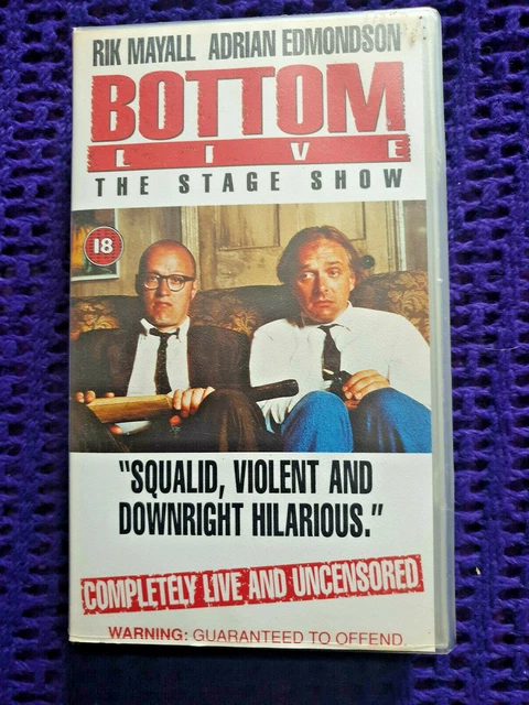 BOTTOM LIVE - The Stage Show VHS Rik Mayall & Ade Edmondson Live ...