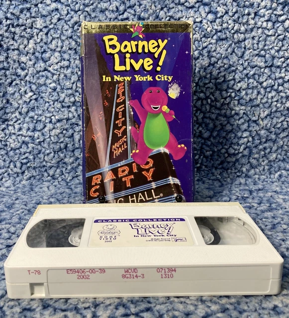BARNEY: LIVE! IN New York City VHS 2002 Kids Sing Along Musical ...