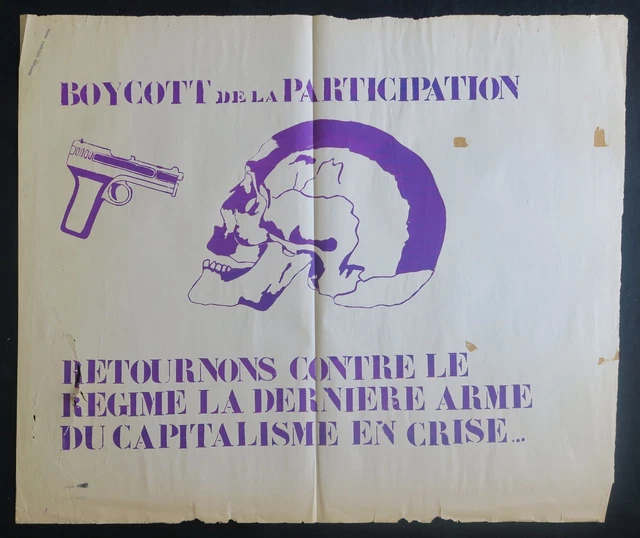 AFFICHE ORIGINALE MAI 68 BOYCOTT PARTICIPATION CAPITALISME poster may ...