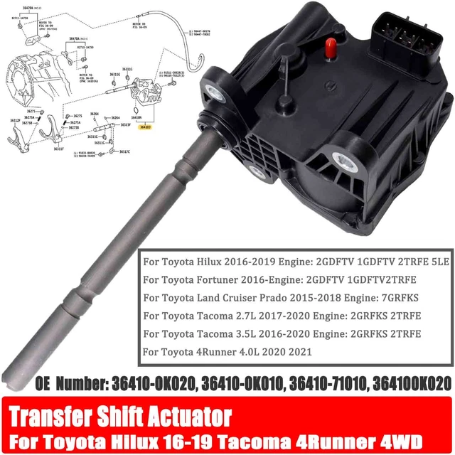 TRANSFER SHIFT ACTUATOR for Toyota Hilux 2016-19 Tacoma 4Runner 4WD ...