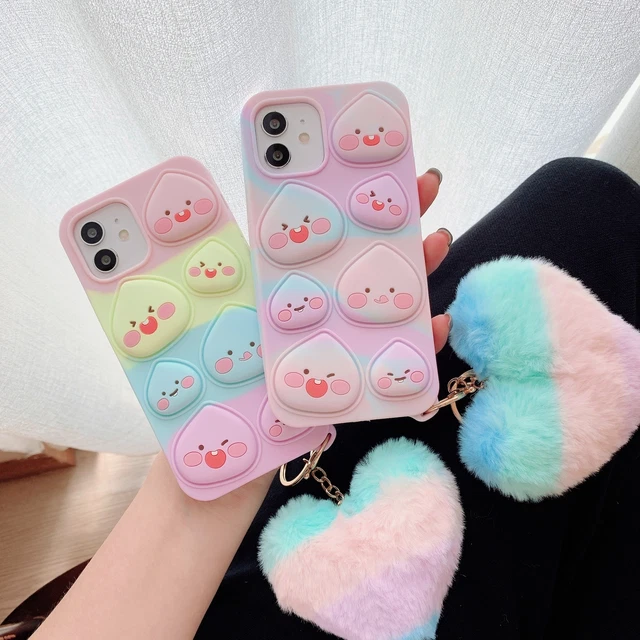 POP COOL UNIQUE Fidget Bubble Case for iPhone 11 12 13 Pro Max Mini XS ...