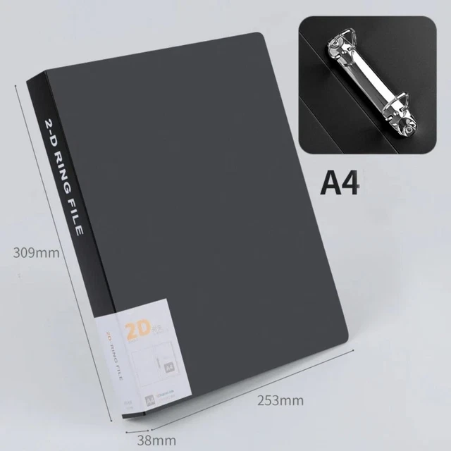 2 HOLES BINDER File Folder Office Document Lever Arch File Transparent ...