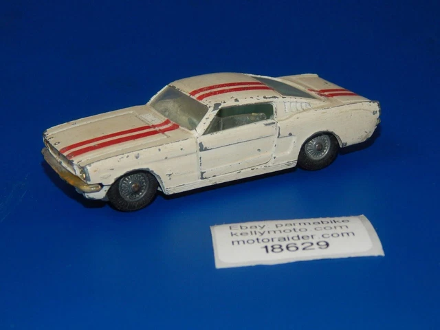 1960'S CORGI TOYS Ford MUSTANG Fastback 2+2 Blanc Vintage Modèle Approx ...