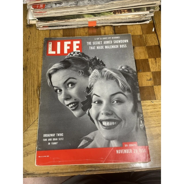 LIFE MAGAZINE 1954 Nov Broadway Sexy Twins Tani And Dran Seitz In Fanny ...