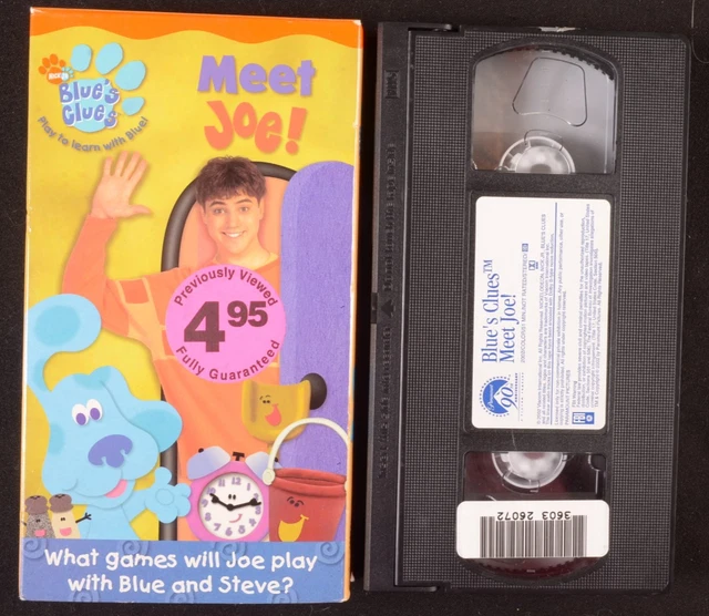 BLUES CLUES MEET Joe VHS Tape 2002 What Games Will Joe Play With Blue ...