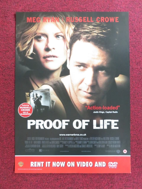 PROOF OF LIFE Vhs Video Poster Meg Ryan Russell Crowe 2000 £13.99 ...
