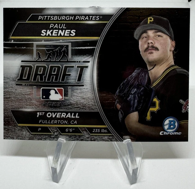 PAUL SKENES 2023 Bowman Chrome Draft 1ère combinaison #BDN-7 Pirates de ...