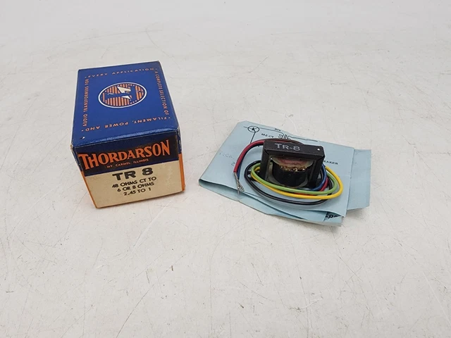 VINTAGE THORDARSON TR-8 Transistor Output Transformer 48 to 6/8 ohms ...