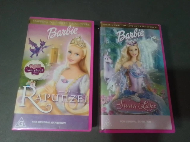 BARBIE VHS TAPES x2. Rapunzel. Swan Lake. Vintage. Childrens $0.99 ...