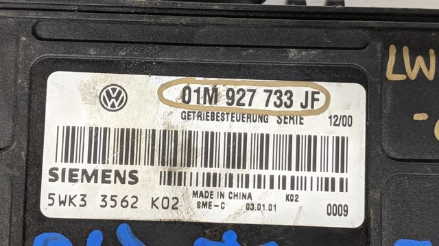 01 VW JETTA Beetle Tcm Transmission Module Tcu 01M 927 733 Jf 5Wk3 3562 ...