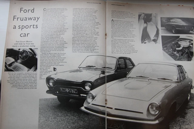 CC 1973 MAGAZINE article: FORD ESCORT Mk1 MEXICO, FRUA body £3.84 ...