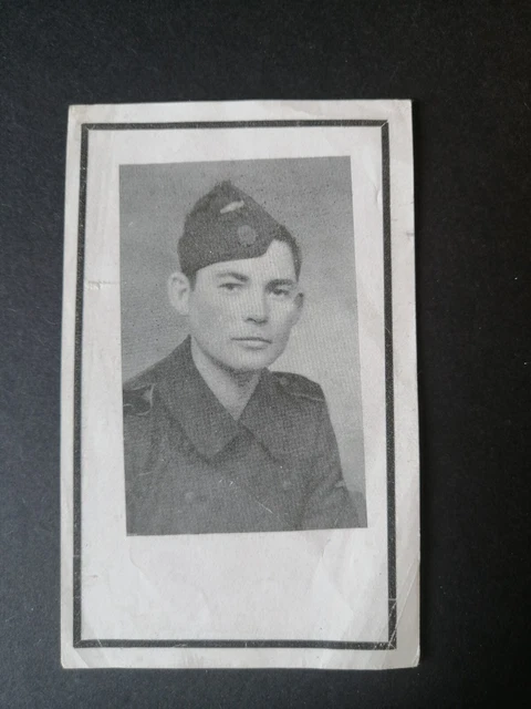 WW2 GERMAN DEATH Card Waffen SS Panzer Grenadier HJ Normandy Invasion ...