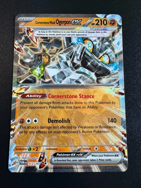 POKEMON TCG TWILIGHT Masquerade Cornerstone Mask Ogerpon Ex Nm 112/167 ...