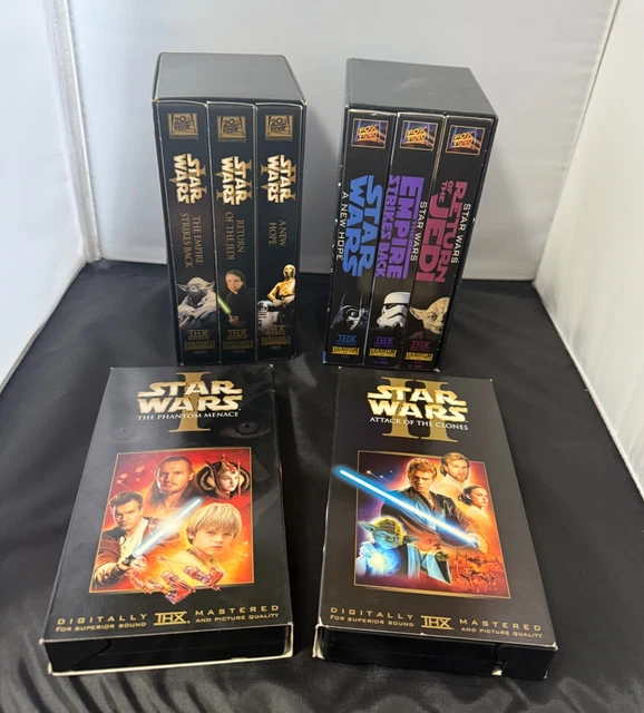 STAR WARS THE Original Trilogy Two Box Sets (8) VHS Tapes Vintage ...