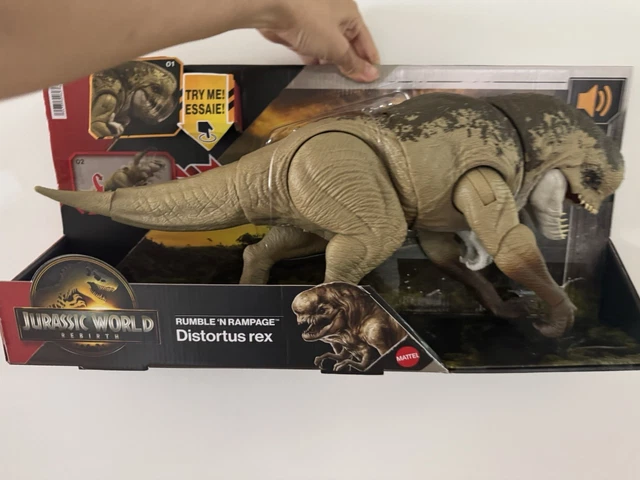 JURASSIC WORLD REBIRTH Distortus Rex Action Figure 22 Inch Rumble N ...
