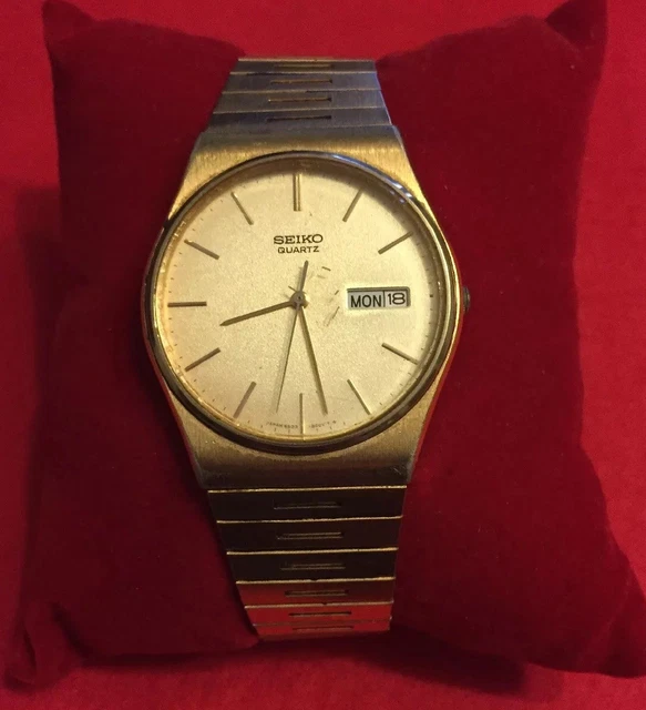 VINTAGE MENS GOLD plated Seiko battery quartz wristwatch. 6533-8000 £10 ...