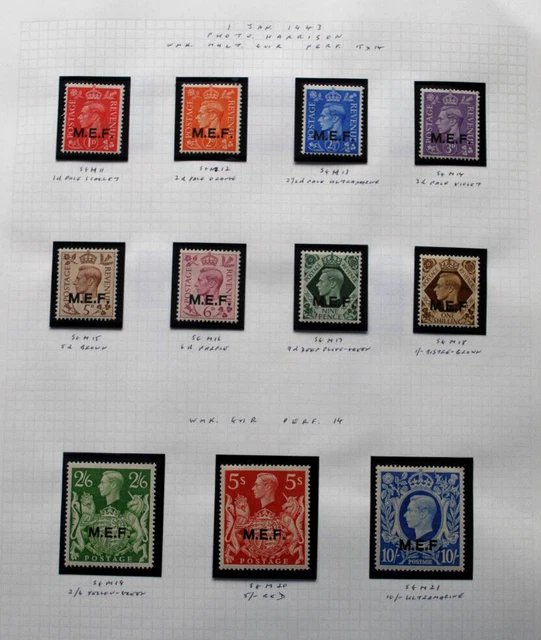 BRITISH MIDDLE EAST Forces Stamps - 1942 to 1943 - All mint stamps £30. ...