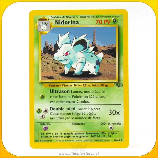 CARTE POKÉMON - NIDORINA 40/64 - Jungle - Wizards - VF - BE EUR 5,99 - PicClick FR