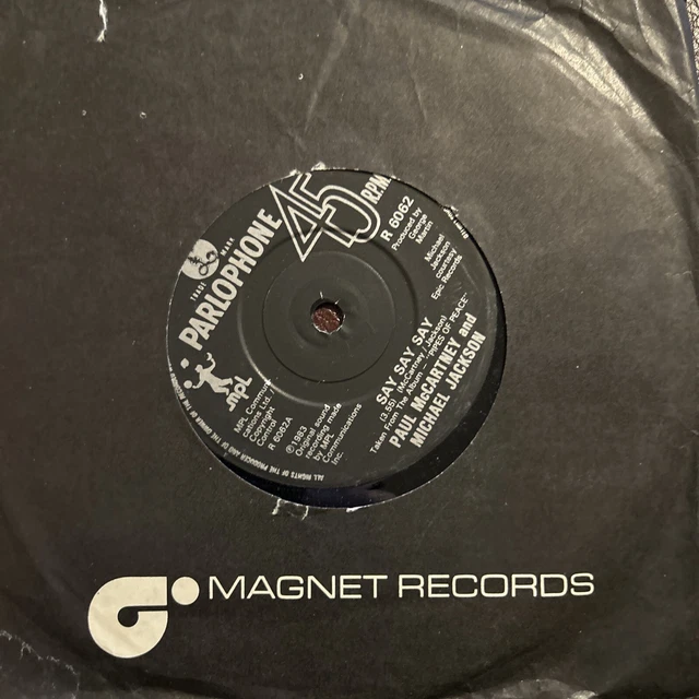 PAUL MCCARTNEY AND Michael Jackson Say Say Say 7" Vinyl Record Single ...