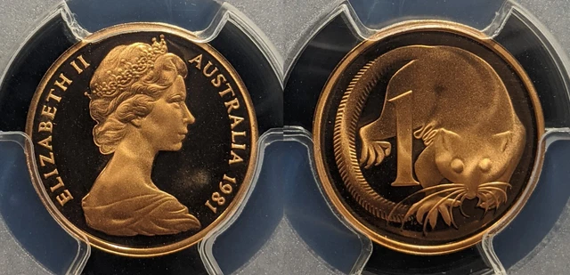 1981 PROOF ONE Cent 1c Australia PCGS PR69DCAM FDC UNC #3857 EUR 40,55 - PicClick FR