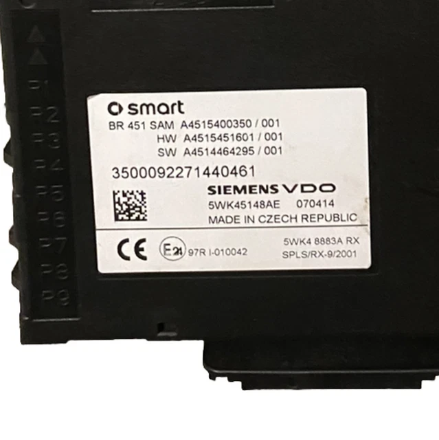 SMART FORTWO 451 SAM Sicherungskasten Steuergerät Zentralelektrik ...