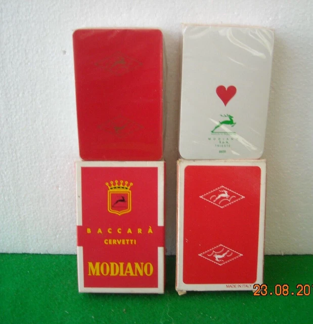 MAZZO CARTE PLASTICATE Rosse Baccara' Cervetti Modiano EUR 25,00 ...
