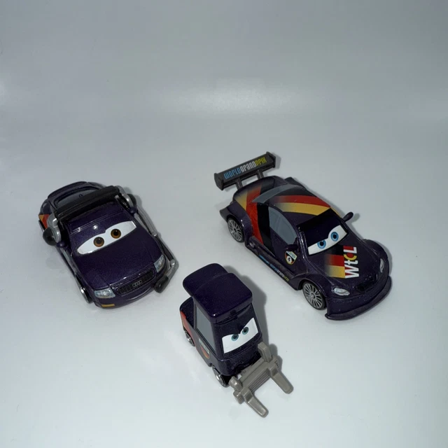 DISNEY PIXAR CARS Max Schnell Car Chief & Pitty Diecast 1:55 Combine ...