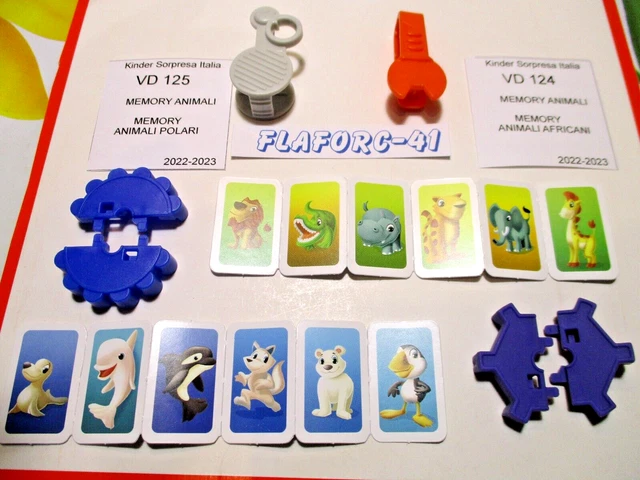 SORPRESINE KINDER MEMORY ANIMALI 2022-2023 serie completa EUR 2,00 ...